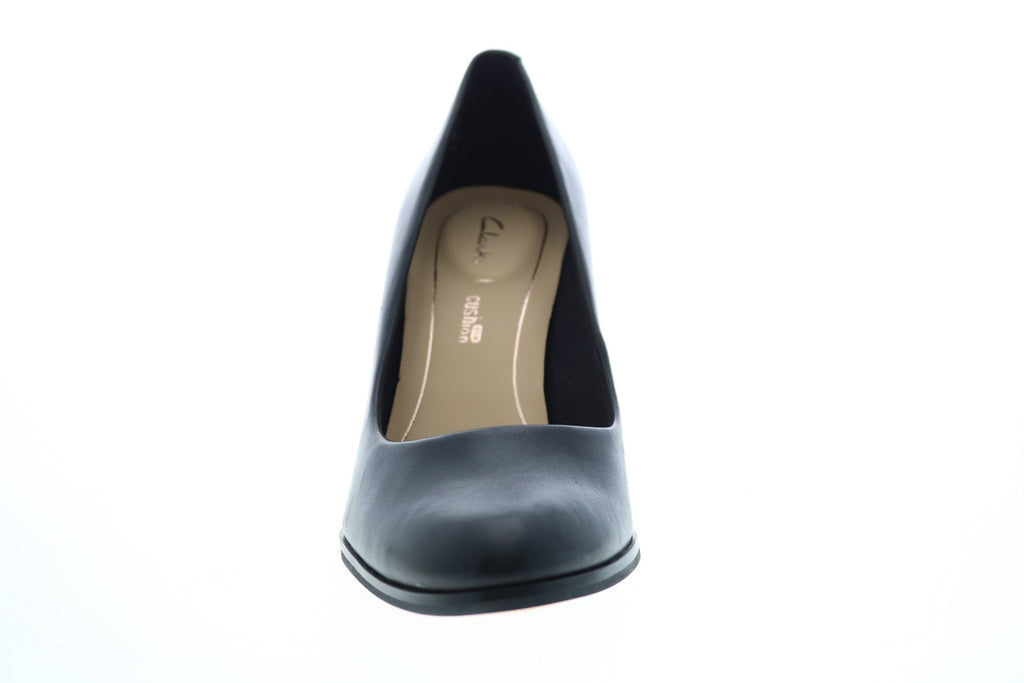 Clarks Kaylin Cara 26145688 Womens Black Leather Slip On Pumps Heels S ...