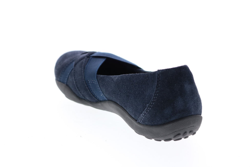 Clarks Haley Jay 26146930 Womens Blue Suede Slip On Flats Loafer Shoes ...