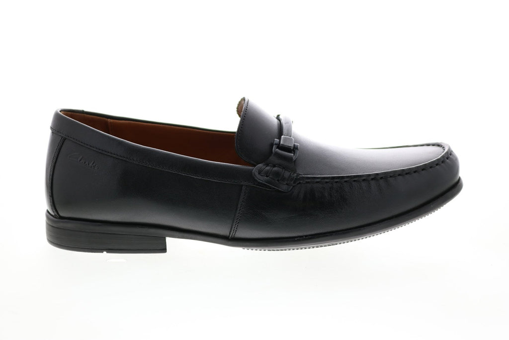 Clarks Claude Stride 26147689 Mens Black Penny Loafers & Slip Ons Shoe ...