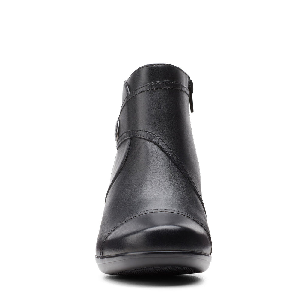 Clarks Emily Calle 26154988 Womens Black Wide Leather Ankle & Booties ...