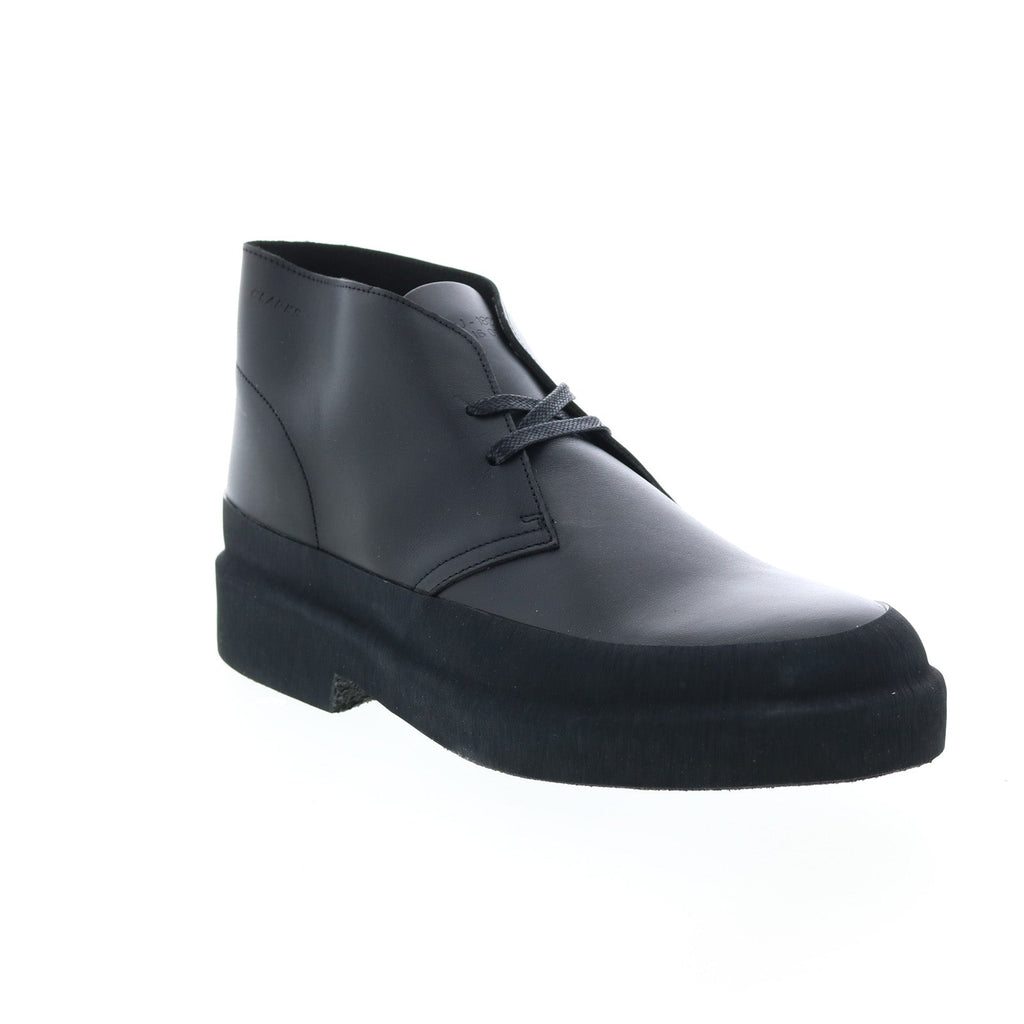 Clarks Desert Galosh 26156080 Mens Black Leather Lace Up Chukkas Boots ...