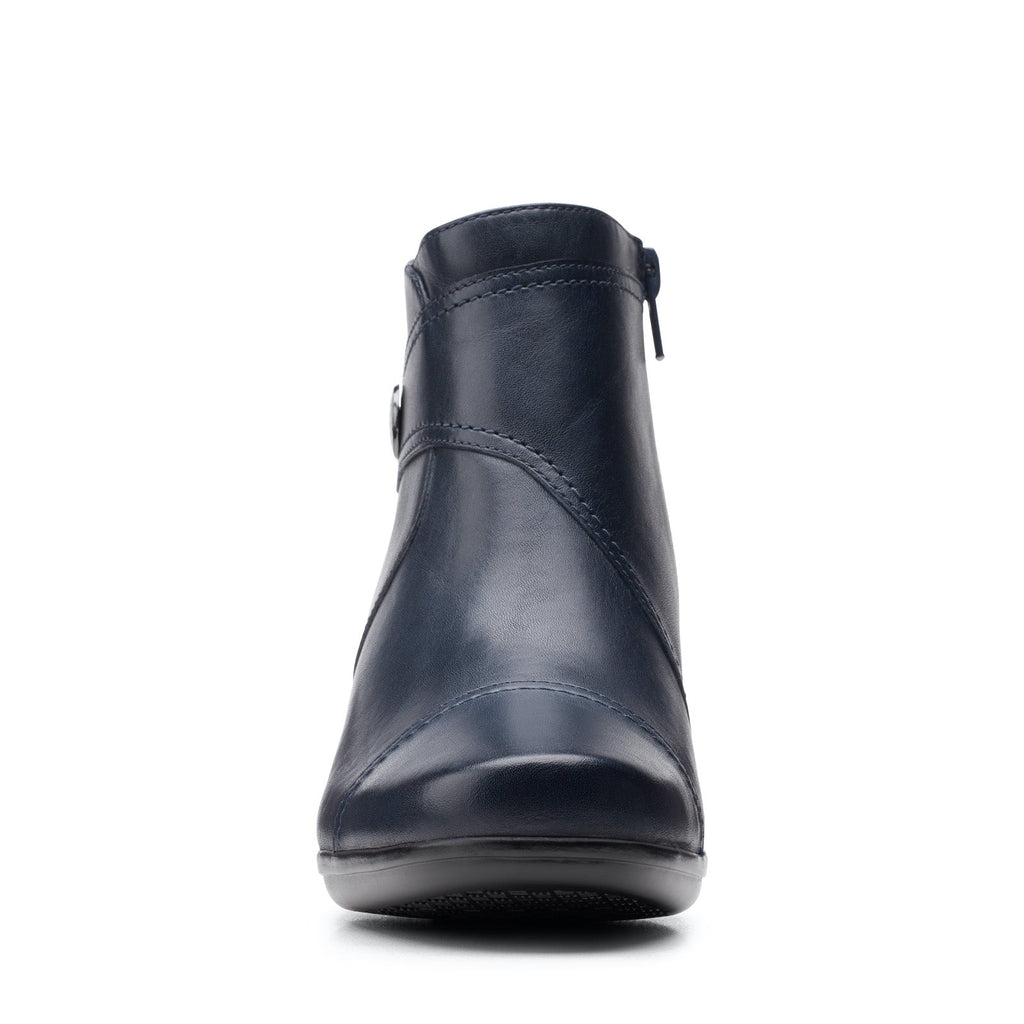Clarks Emily Calle 26156331 Womens Blue Leather Ankle & Booties Boots ...