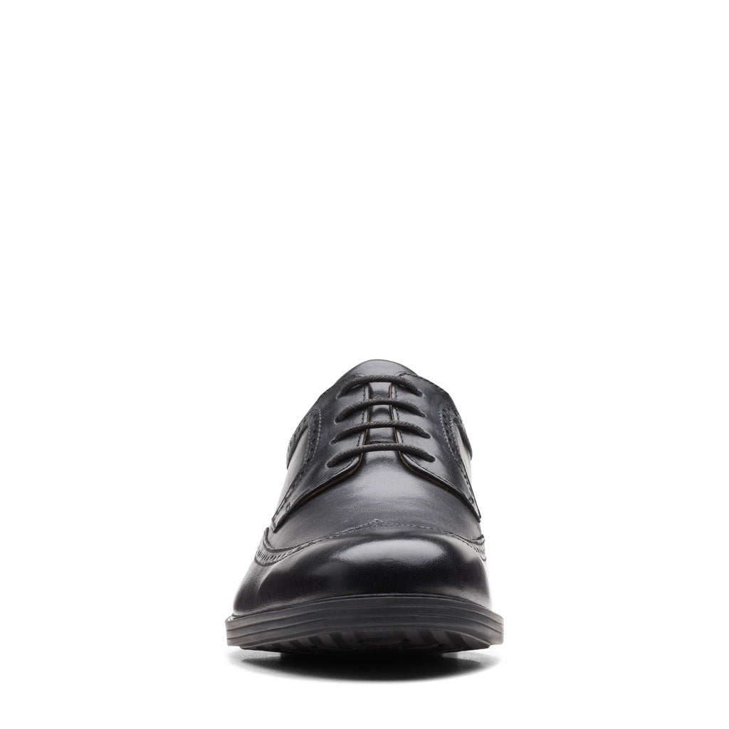 Clarks Whiddon Wing Mens Black Wide Oxfords & Lace Ups Wingtip & Brogu ...