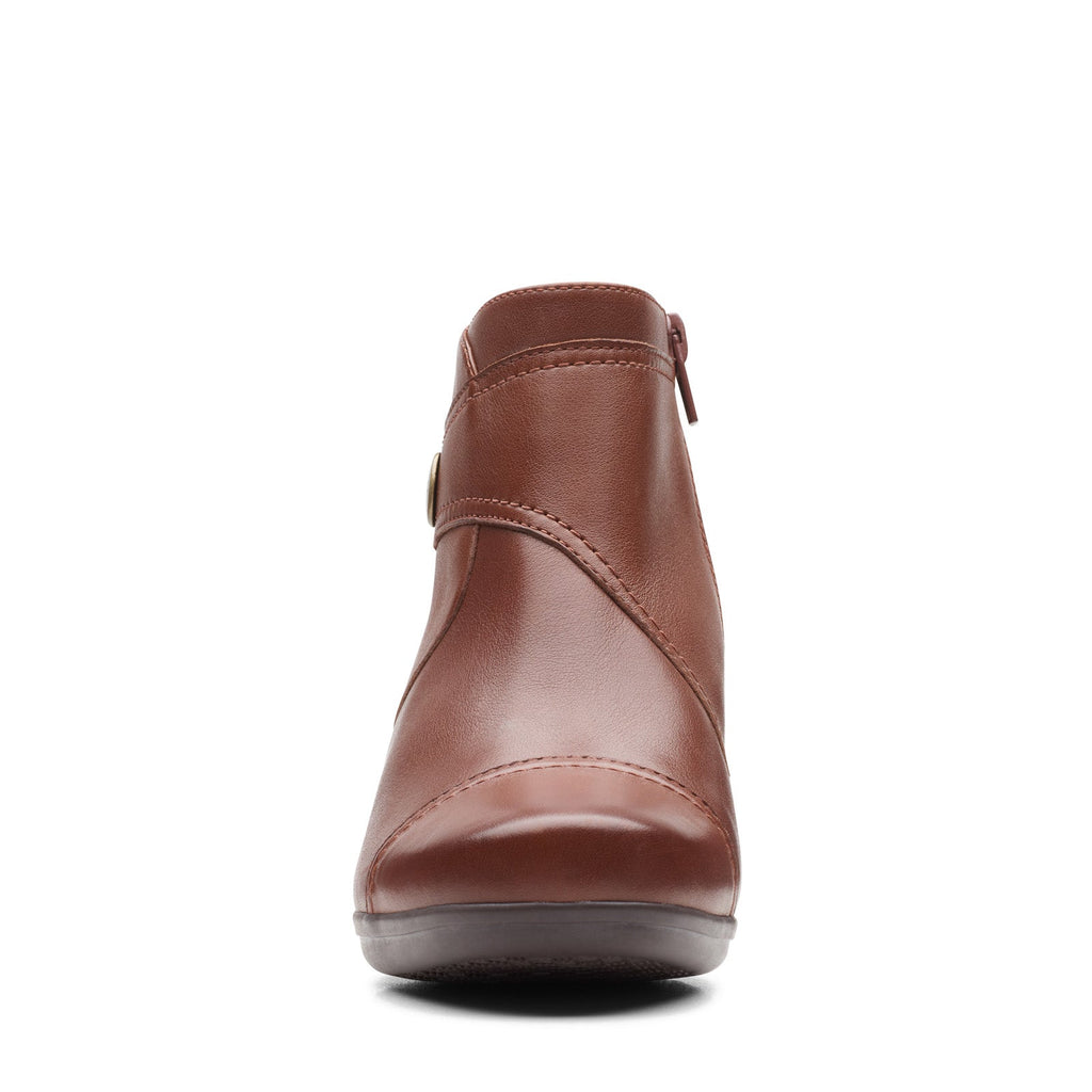 Clarks Emily Calle 26162488 Womens Brown Leather Ankle & Booties Boots ...