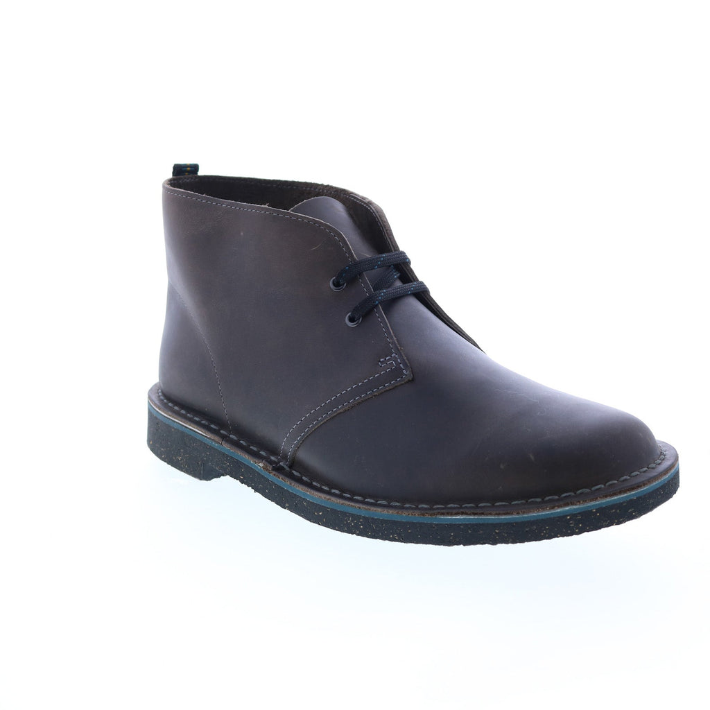 Clarks Bushacre 3 26162769 Mens Gray Wide Leather Lace Up Chukkas Boot ...