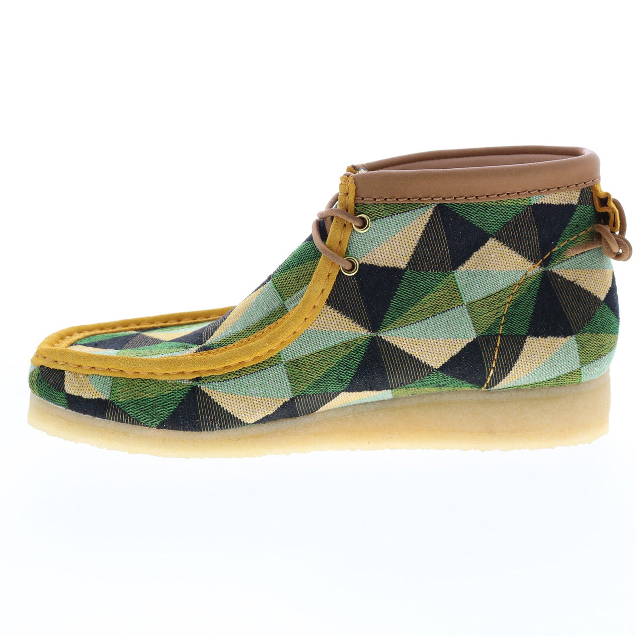 Clarks Wallabee Boot 26165732 Mens Green Canvas Lace Up Chukkas Boots ...
