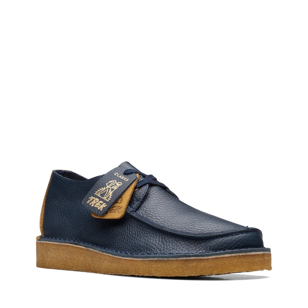 Clarks Seam Trek 26168529 Mens Blue Leather Oxfords & Lace Ups Casual ...