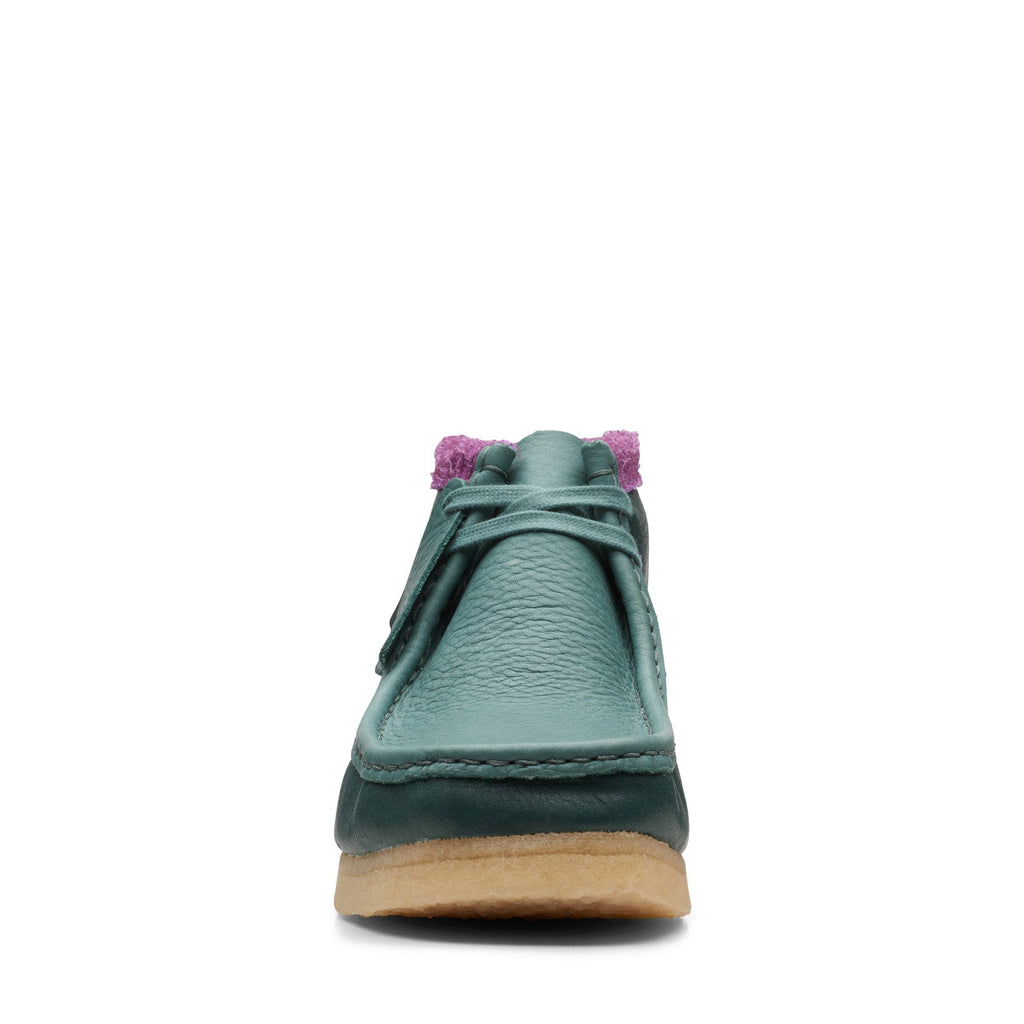 Clarks Wallabee Boot 26168831 Mens Green Leather Lace Up Chukkas Boots ...