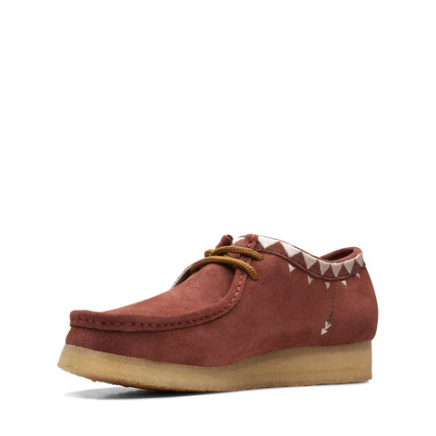 Clarks Wallabee 26168847 Mens Red Suede Oxfords & Lace Ups Casual Shoe ...