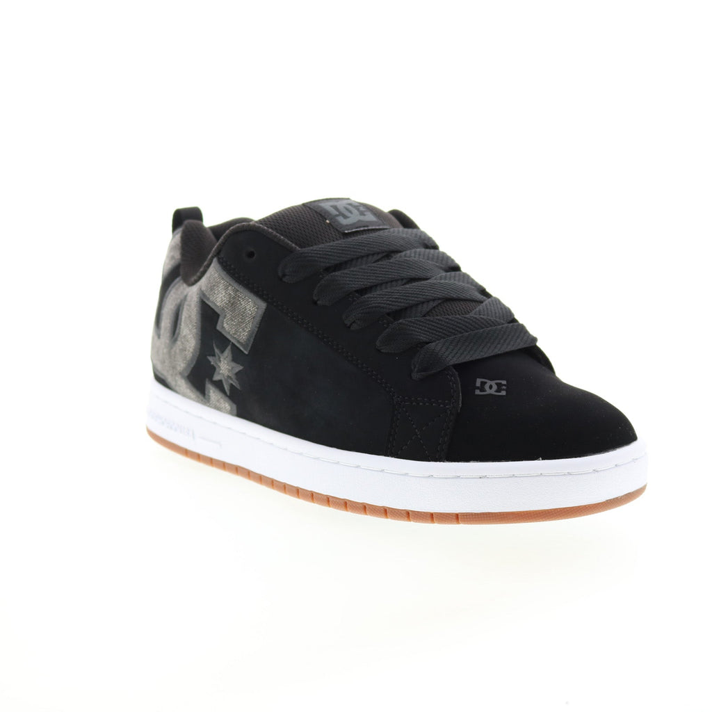 DC Court Graffik 300529-BW8 Mens Black Nubuck Skate Inspired Sneakers ...