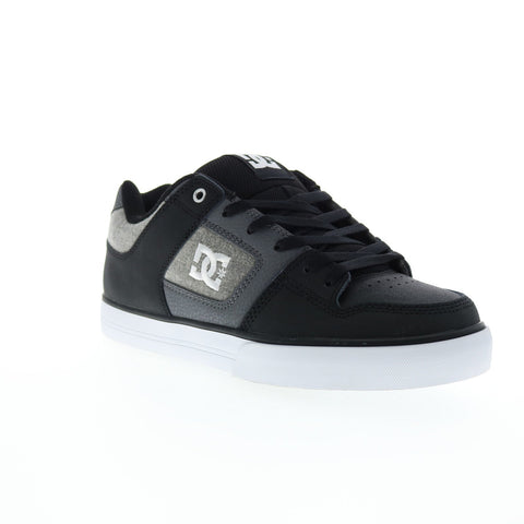 DC Pure 300660-KWA Mens Black Leather Lace Up Skate Inspired Sneakers ...