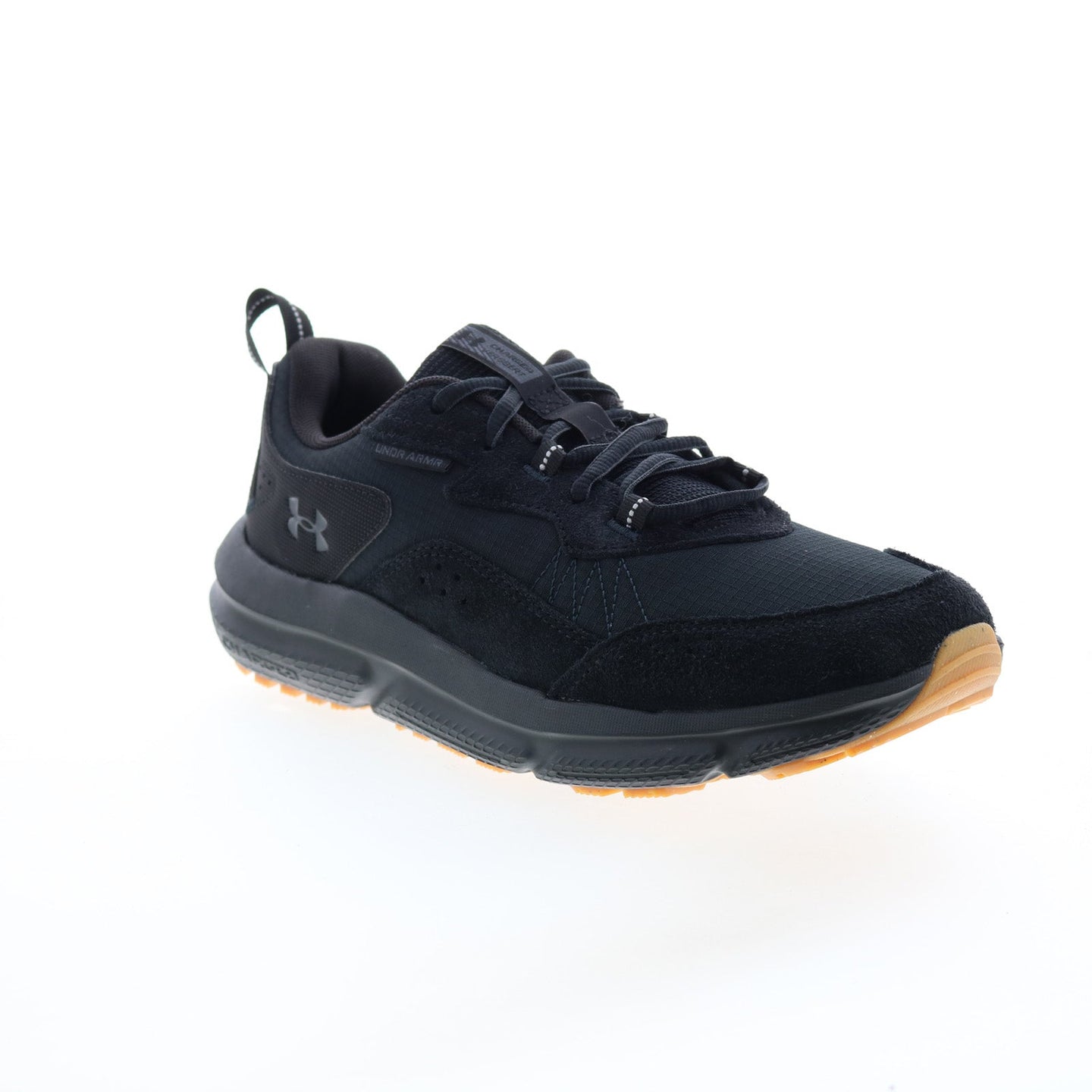 Under Armour Charged Verssert 2 Mens Black Suede Athletic Running Shoe ...