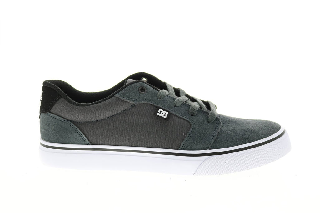 DC Anvil 303190-DSW Mens Gray Suede Skate Inspired Sneakers Shoes ...