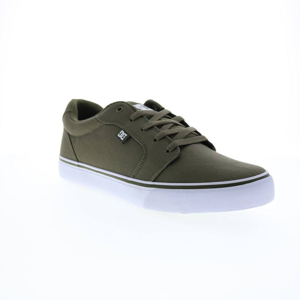 DC Anvil TX 320040-ONW Mens Green Canvas Skate Inspired Sneakers Shoes ...