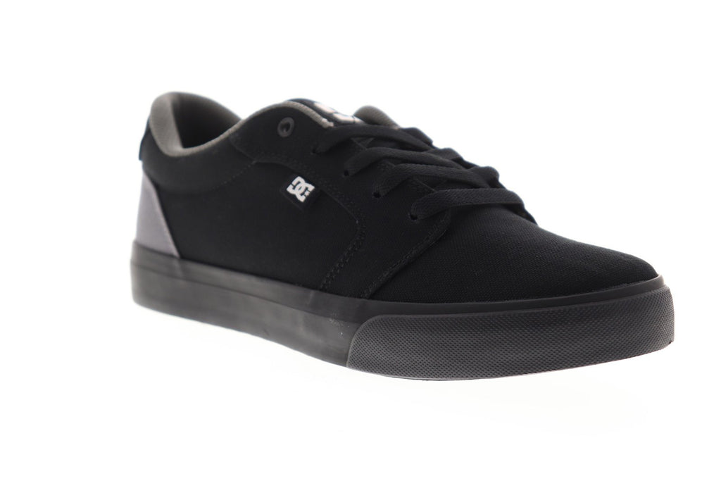 DC Anvil TX 320040 Mens Black Canvas Low Top Lace Up Skate Sneakers Sh ...