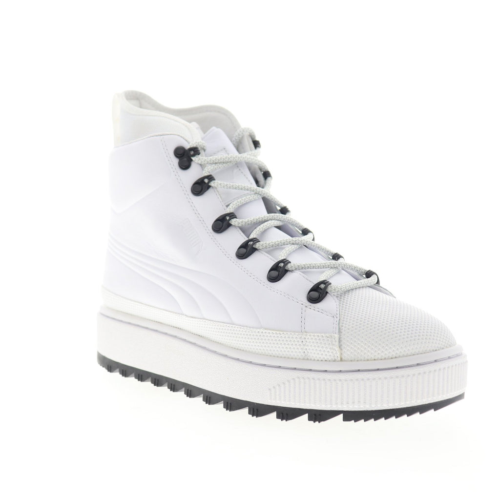 Puma The Ren Boot 36336602 Mens White Leather High Top Lifestyle Sneak ...