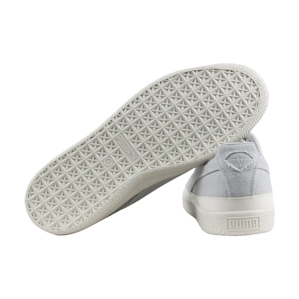 Puma Clyde Diamond 36565102 Mens Gray Canvas Casual Lace Up Sneakers S ...