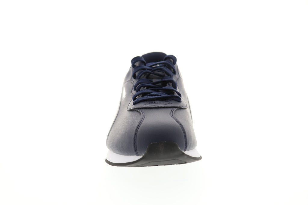 Puma Turin II 36696205 Mens Blue Leather Casual Lace Up Lifestyle Snea ...