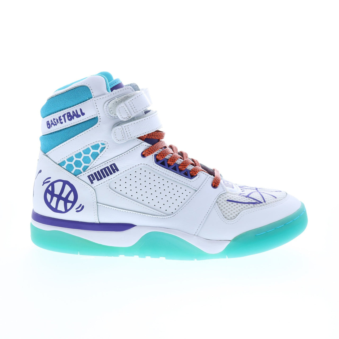 Puma Palace Guard Mid Queen City Mens White Lifestyle Sneakers Shoes ...