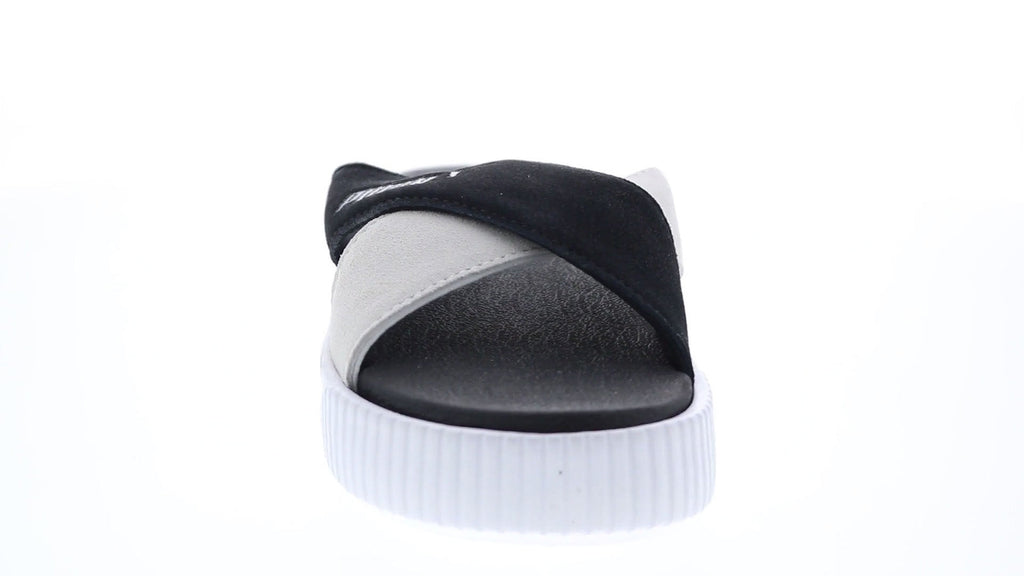 Puma Platform Slide 37510503 Womens Black Suede Slip On Slides Sandals ...