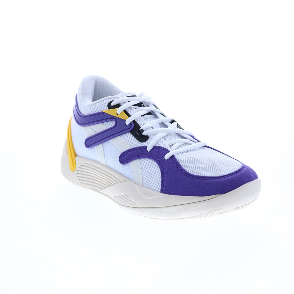 Puma TRC Blaze Court 37658207 Mens White Canvas Athletic Basketball Sh ...