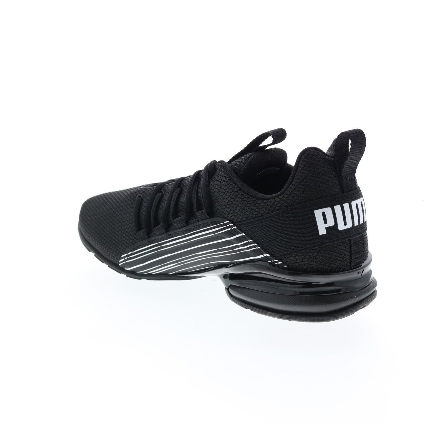 Puma Axelion Linear Lines 37804201 Mens Black Canvas Athletic Running ...