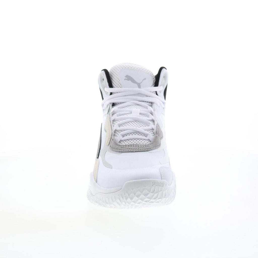 Puma Playmaker Pro Mid Plus 37901601 Mens White Athletic Basketball Sh ...