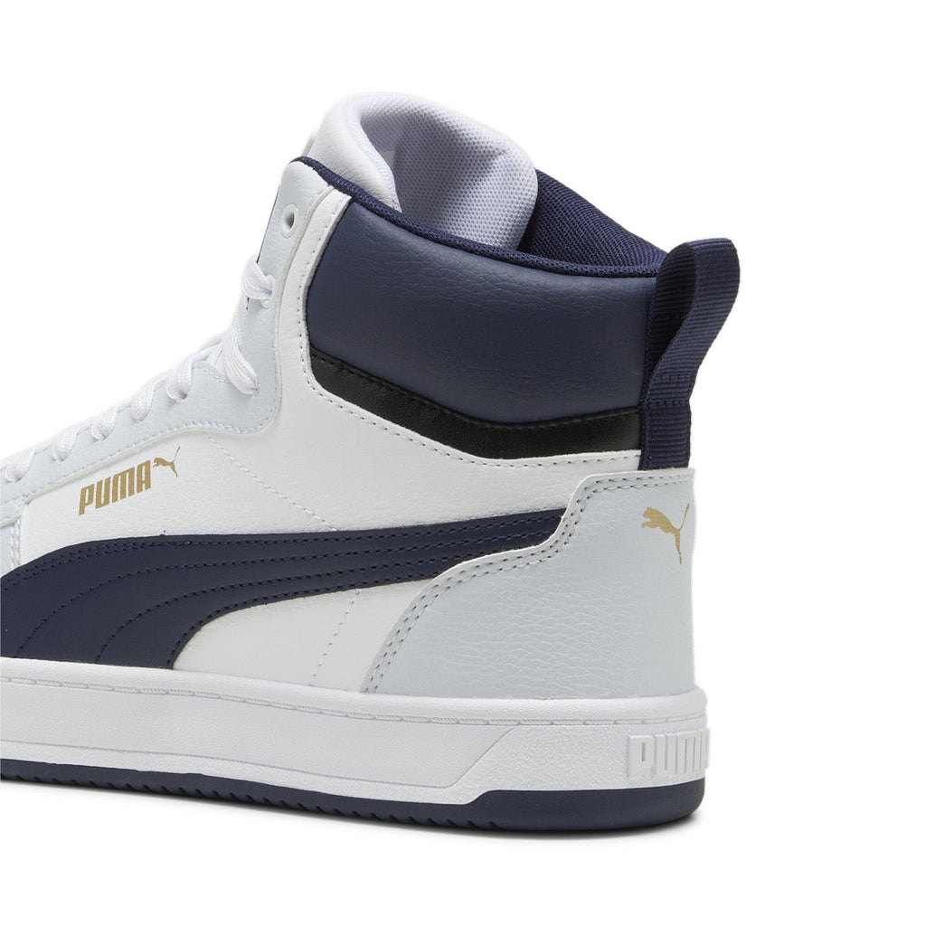 Puma Caven 2.0 Mid 39229109 Mens White Leather Lifestyle Sneakers Shoe ...