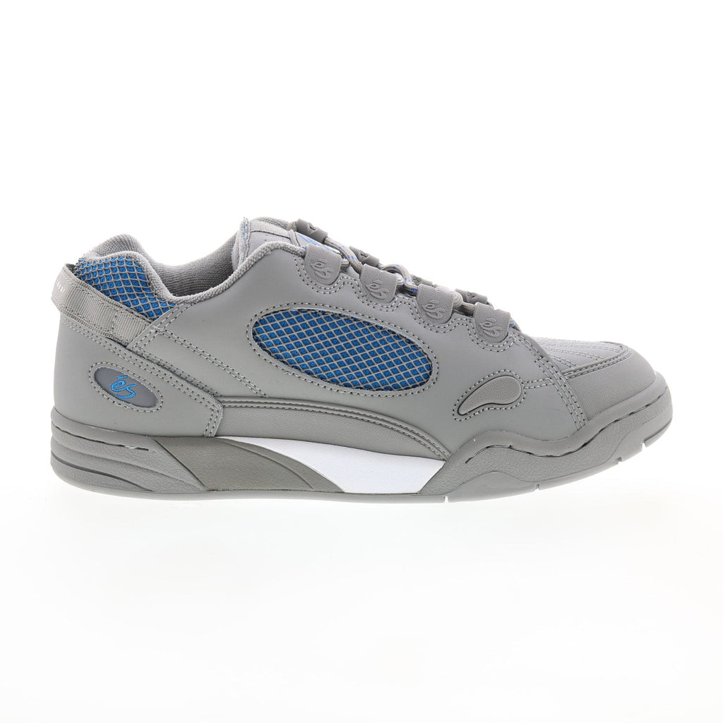 ES Muska 5102000063020 Mens Gray Leather Skate Inspired Sneakers Shoes ...