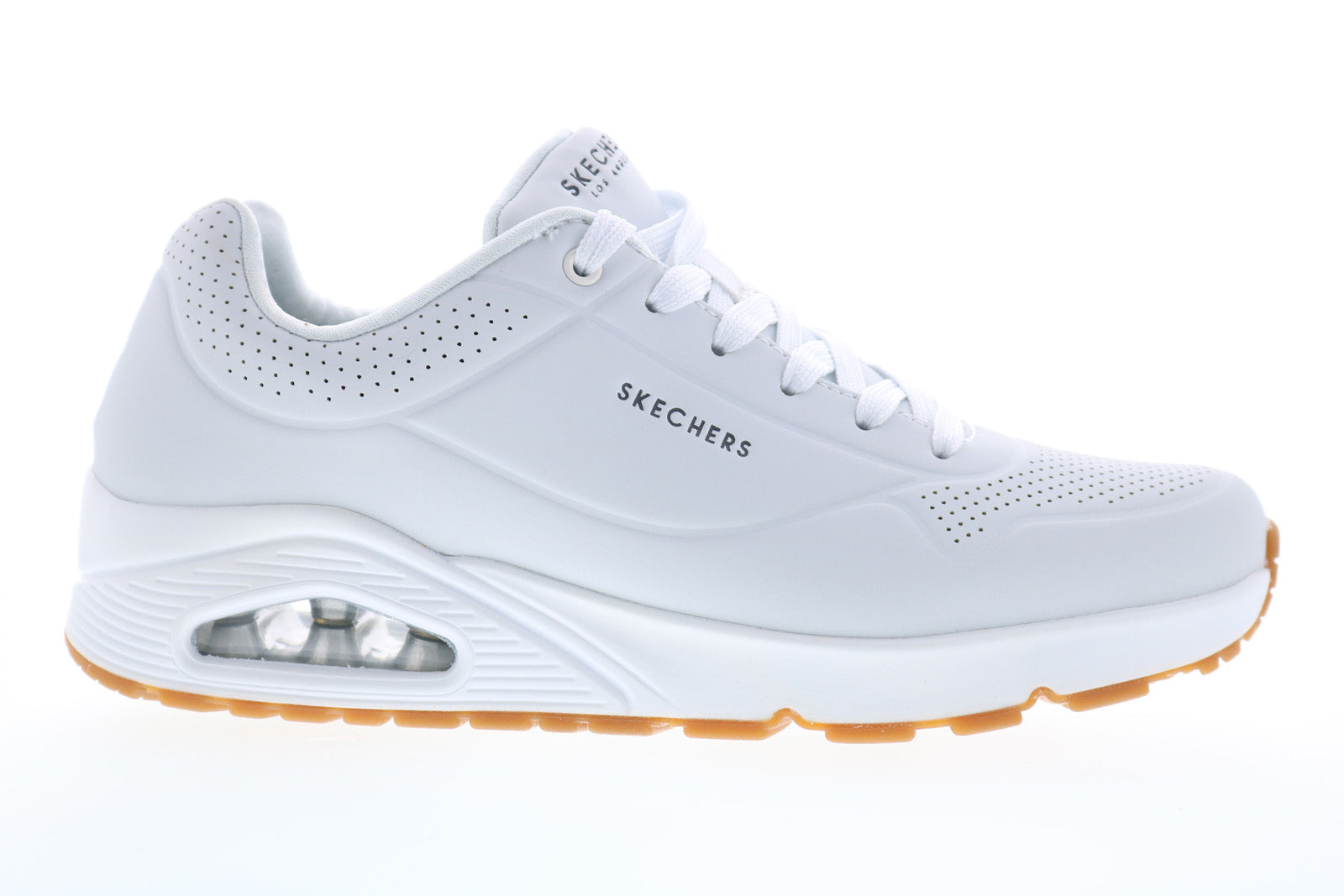 Skechers Uno Stand On Air 52458 Mens White Lace Up Lifestyle Sneakers ...