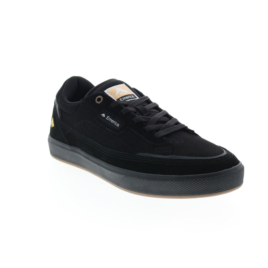 Emerica Gamma G6 Mens Black Suede Lace Up Skate Inspired Sneakers Shoe ...