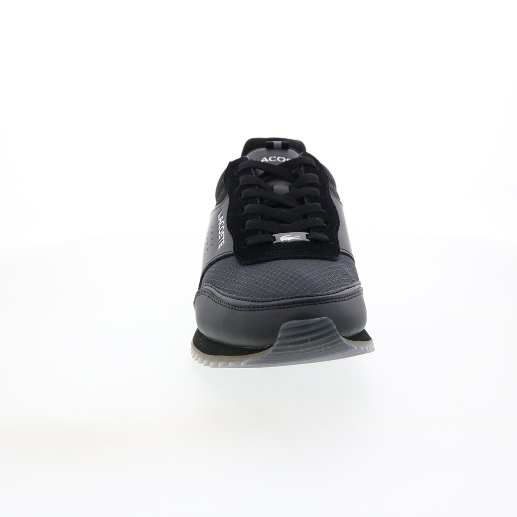 Lacoste Partner Luxe 0121 1 QSP Mens Black Canvas Lifestyle Sneakers S ...