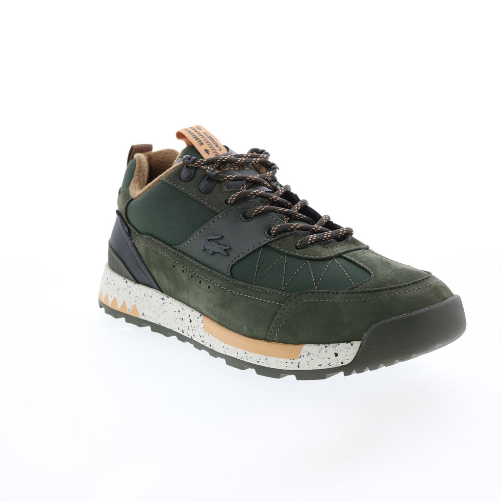 Lacoste Urban Breaker LO 2221 Mens Green Leather Lifestyle Sneakers Sh ...