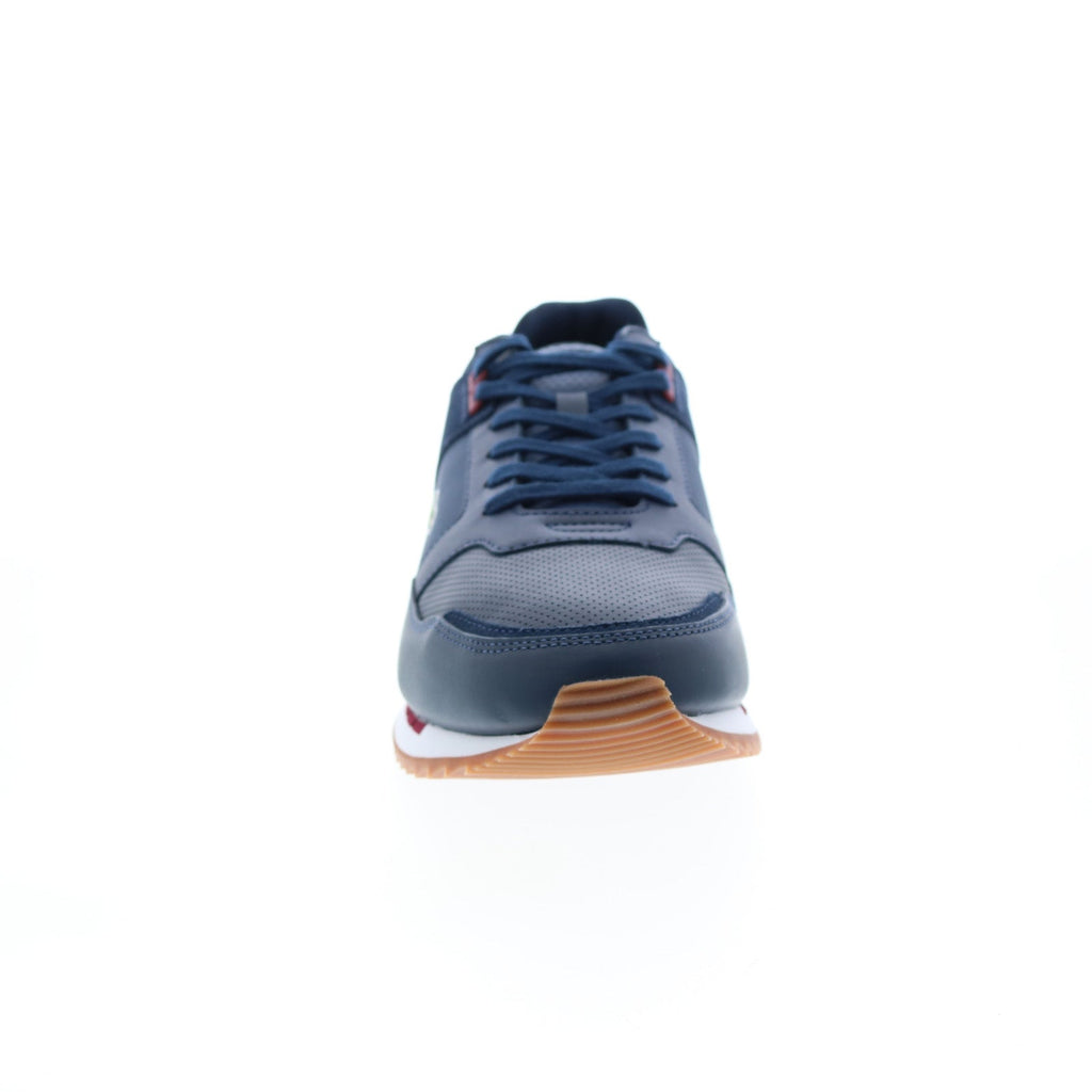 Lacoste Partner Piste 222 1 Mens Blue Leather Lifestyle Sneakers Shoes ...