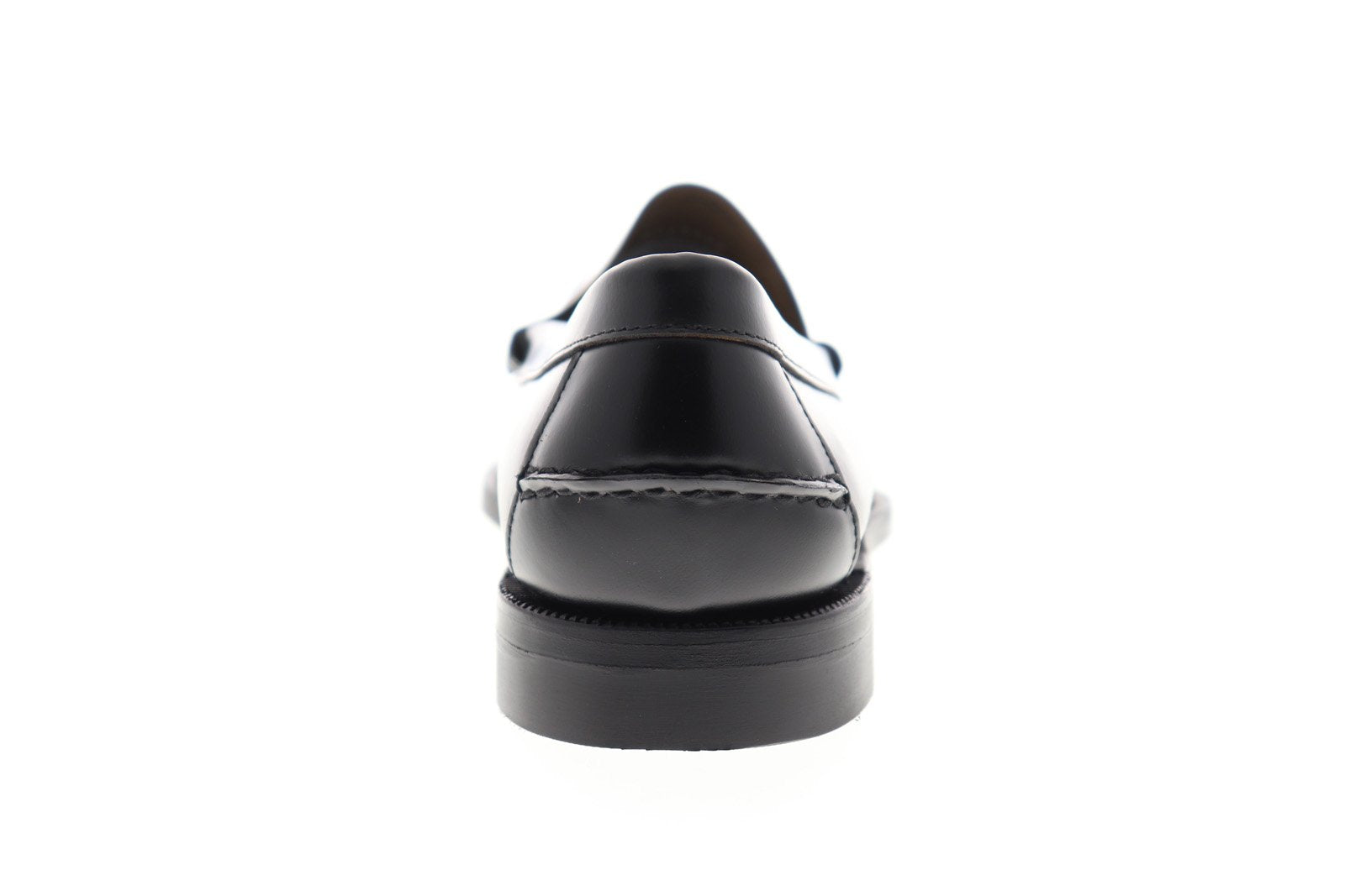 Sebago Classic Dan Mens Black Leather Loafers & Slip Ons Penny Shoes ...