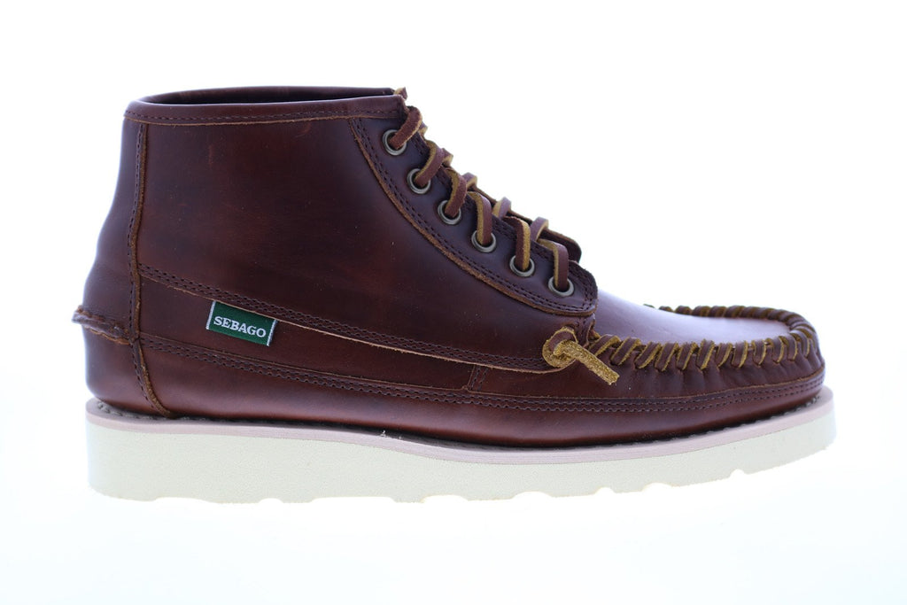 Sebago Seneca Mid 7001HG0 Mens Brown Leather Lace Up Casual Dress Boot ...