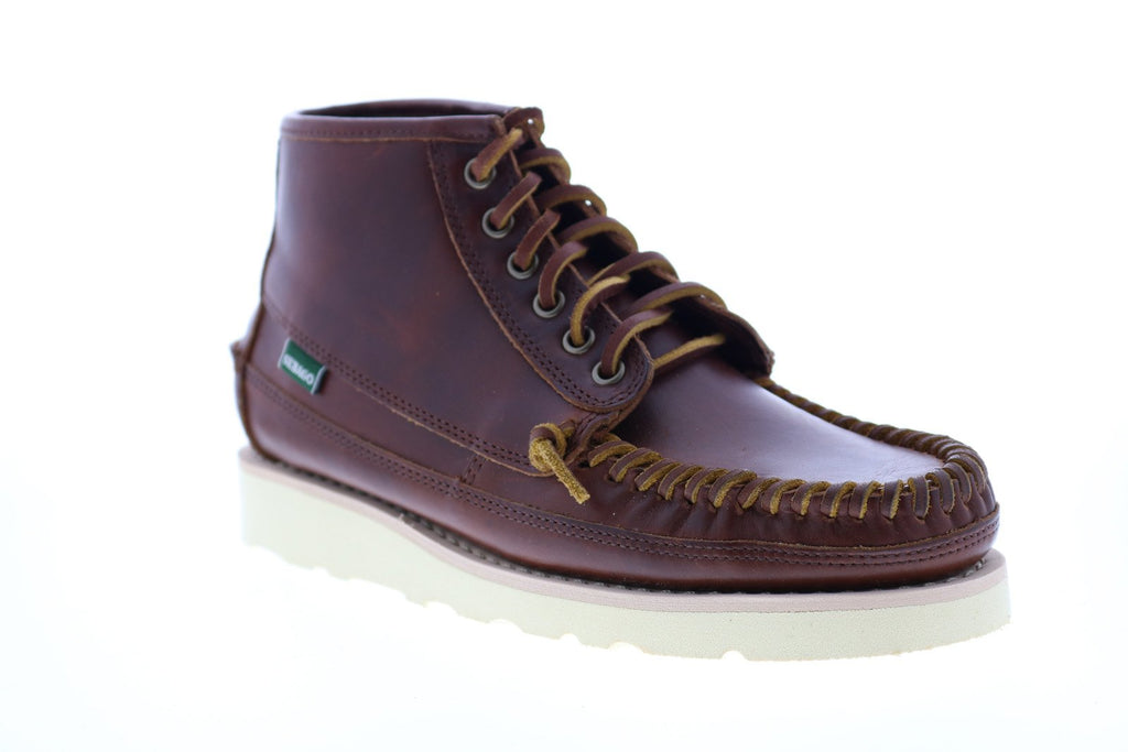 Sebago Seneca Mid 7001HG0 Mens Brown Leather Lace Up Casual Dress Boot ...