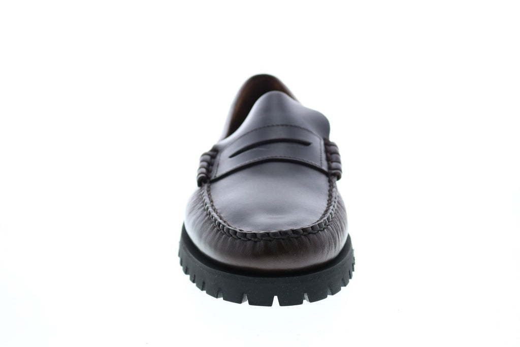 Sebago Dan Waxy Lug 7001HJ0 Mens Brown Wide Loafers & Slip Ons Penny S ...