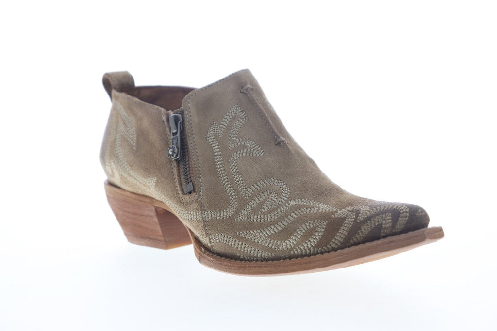 Frye Sacha Primrose Shootie 70576 Womens Beige Tan Suede Zipper Bootie ...