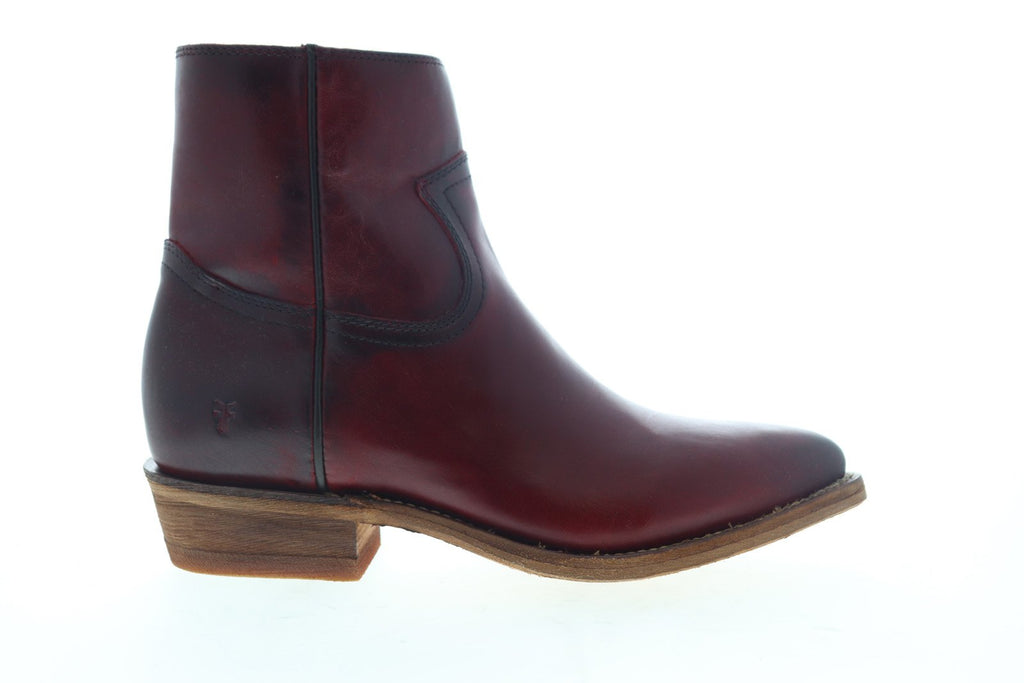 Frye Billy Inside Zip Bootie 70808 Womens Red Leather Ankle & Booties ...