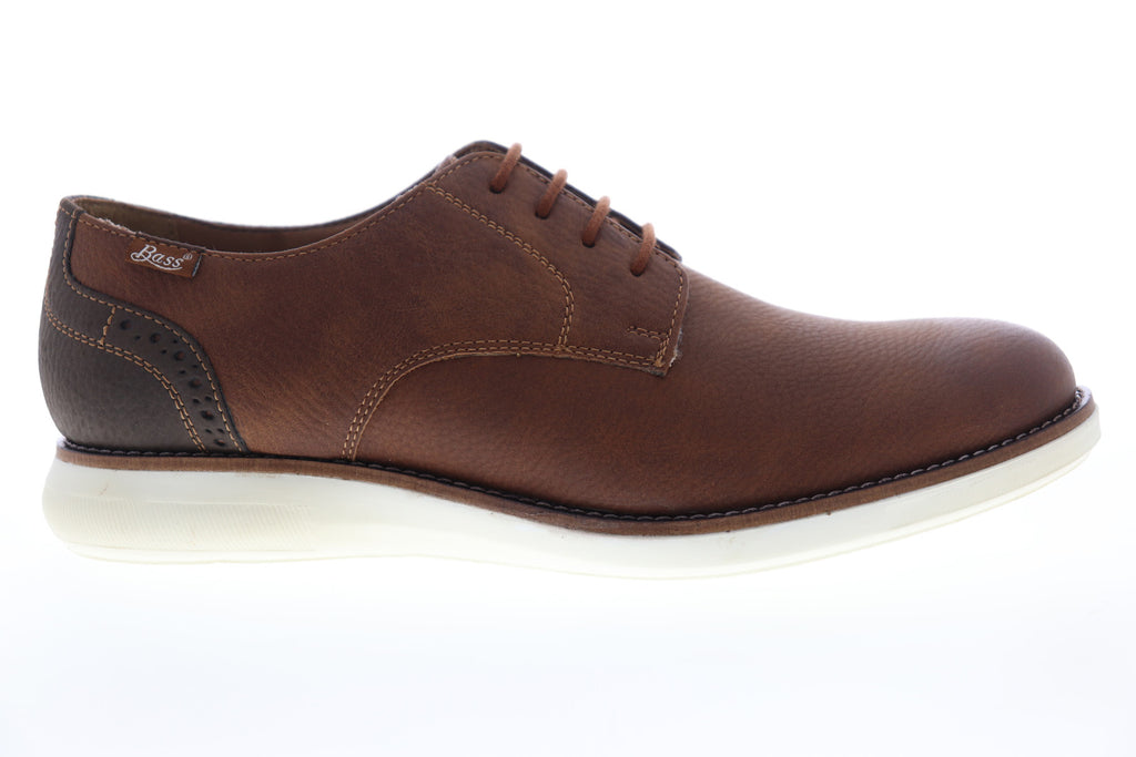 G.H. Bass Randell Wx 713379-09H Mens Brown Leather Plain Toe Oxfords S ...