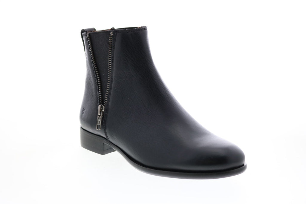 Frye Carly Zip Chelsea 71718 Womens Black Leather Ankle & Booties Boot ...