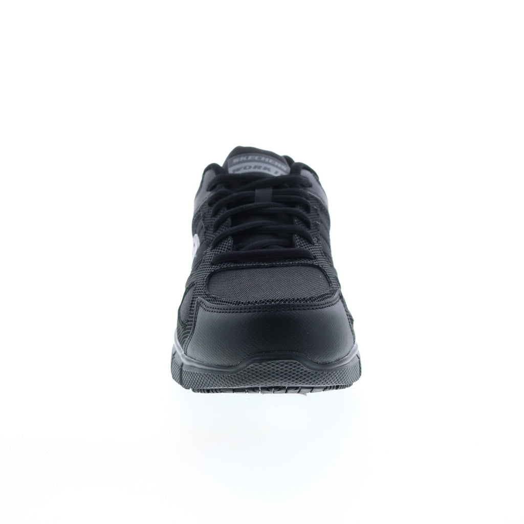 Skechers Work Relaxed Fit Telfin Sanphet Slip Resistant Mens Black Sho ...