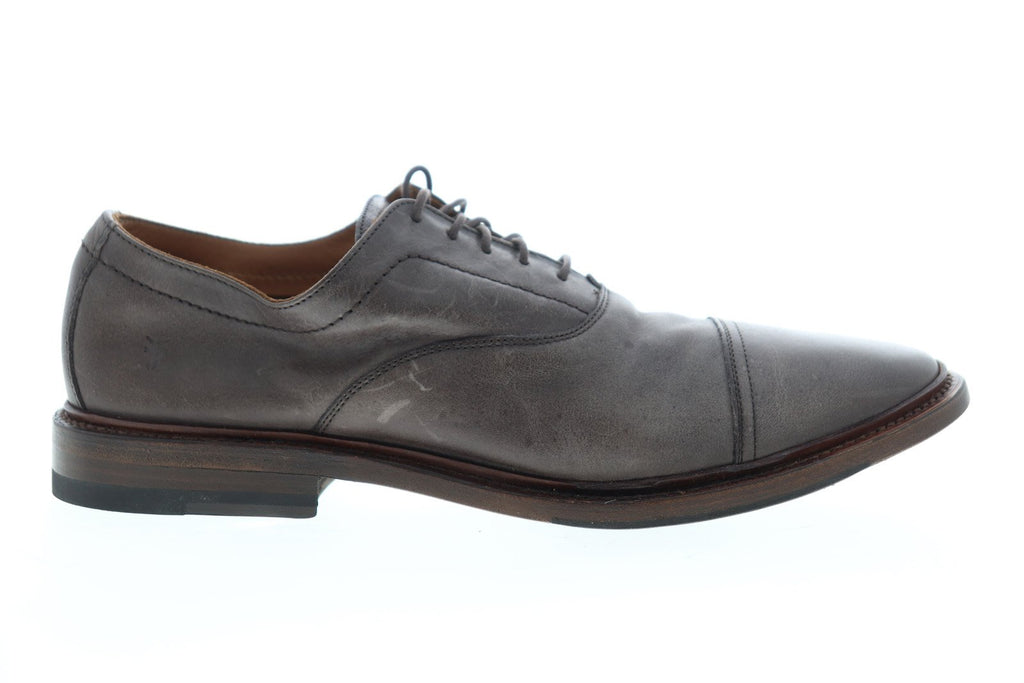 Frye Paul Bal Oxford 87626 Mens Gray Leather Low Top Cap Toe Oxfords S ...