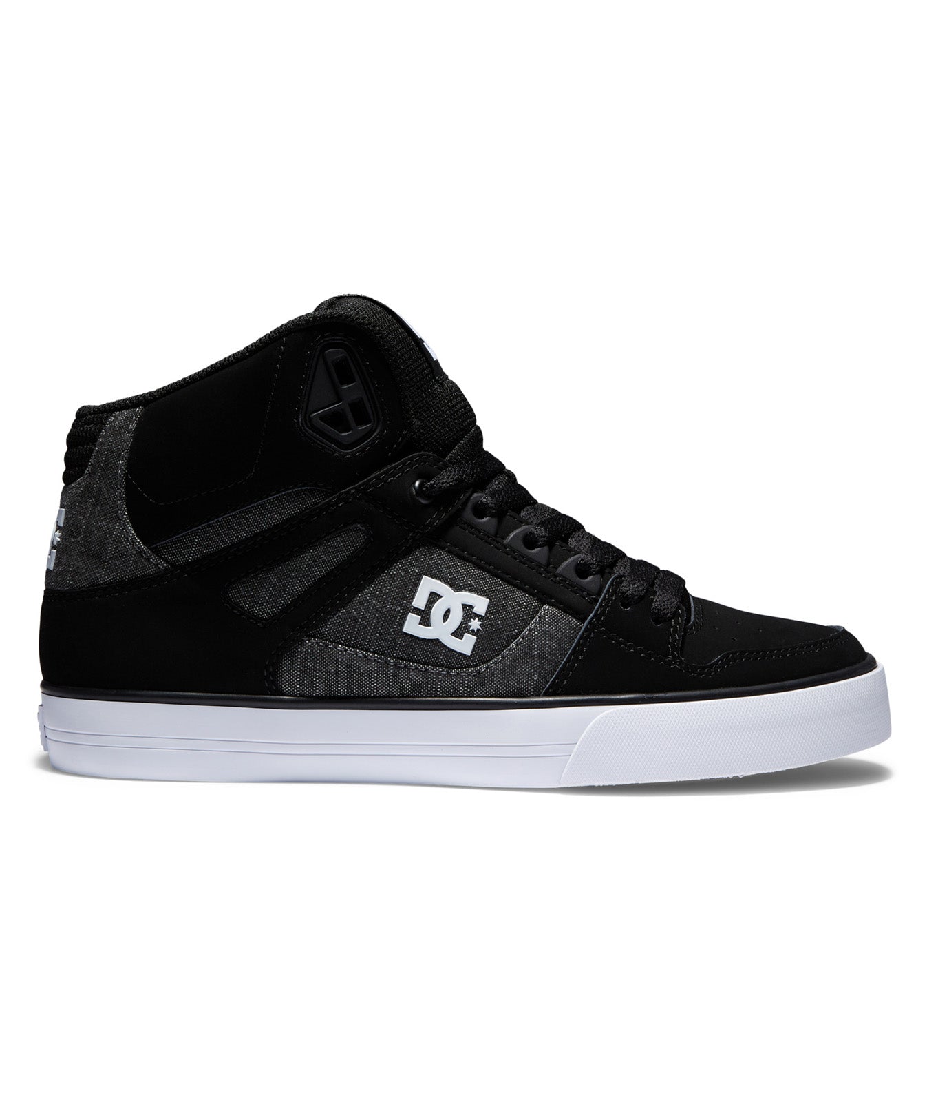 DC Pure High-Top WC ADYS400043-BTT Mens Black Skate Inspired Sneakers ...