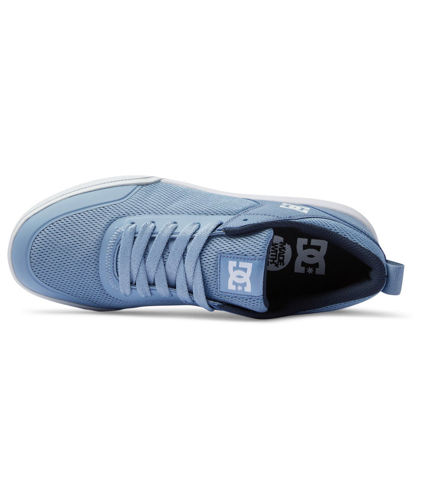 DC Transit ADYS700227-LBL Mens Blue Leather Skate Inspired Sneakers Sh ...