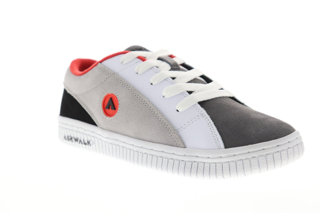 Airwalk The One Suede TRI Mens Gray White Skate Sneakers Shoes - Ruze Shoes