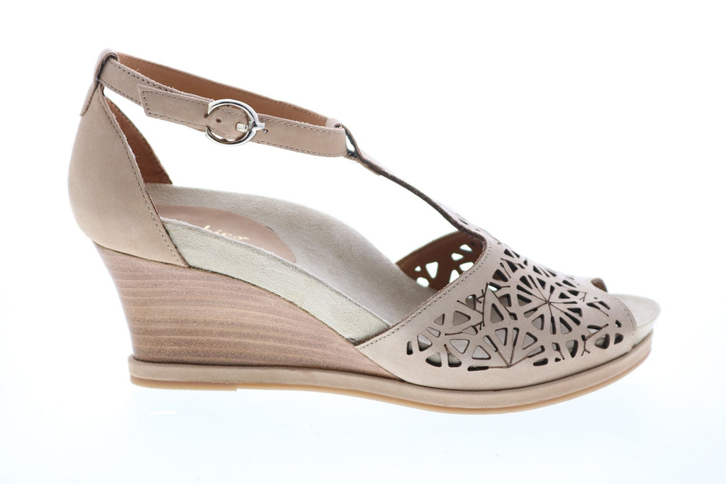 Earthies Casella Buck CASELLA-BIS Womens Brown Strap Wedges Heels Shoe ...