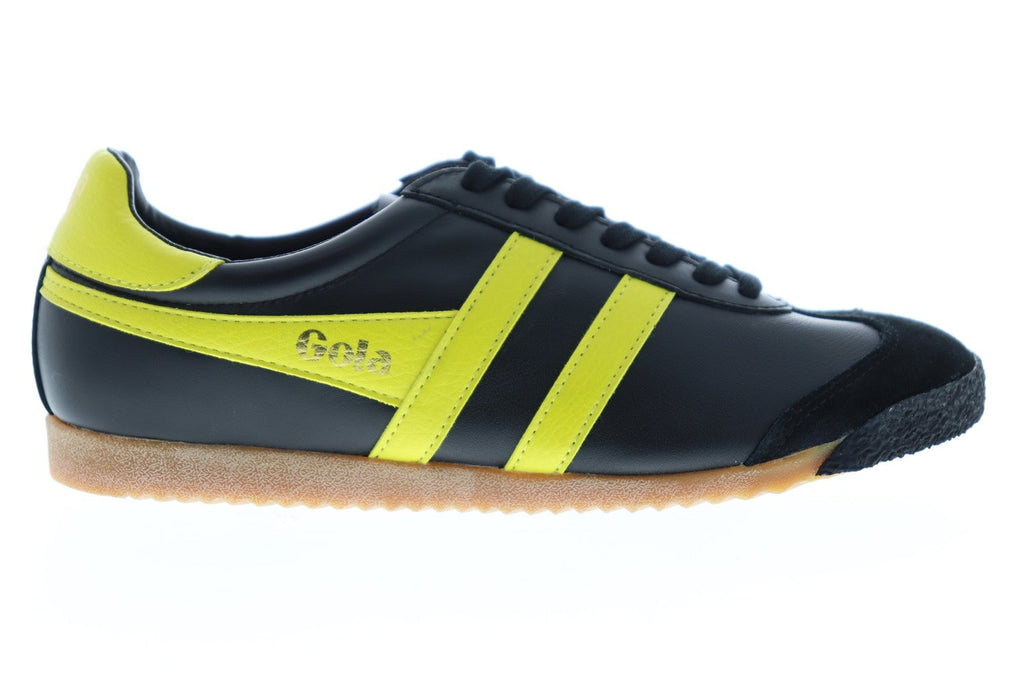 Gola Harrier 50 CMA504 Mens Black Leather Retro Low Top Lifestyle Snea ...