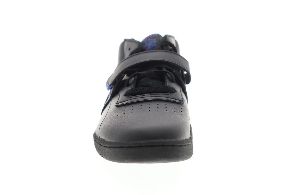 Reebok Workout Clean Mid Strap CN7408 Mens Black Lifestyle Sneakers Sh ...